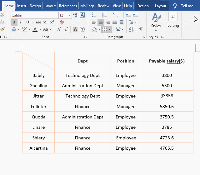 How To Make Diagonal Header In Word Table With Drawing Single double 