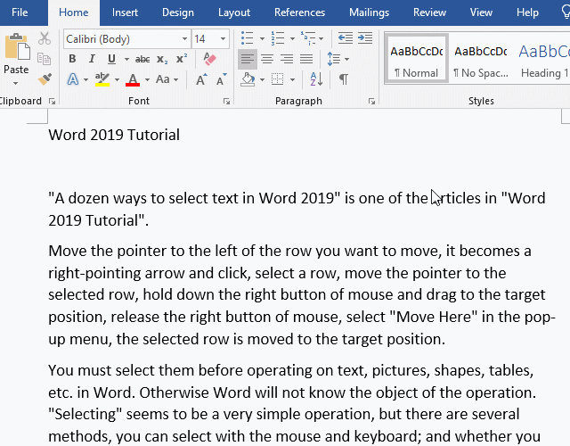 How To Move Text In Word With Moving A Word A Line A Paragraph And A 